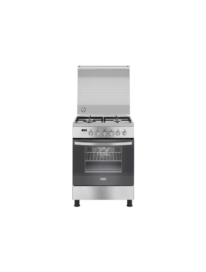 Zanussi Digital Gas Cooker, 4 Burners, 60 cm, Stainless Steel - ZCG643 ...
